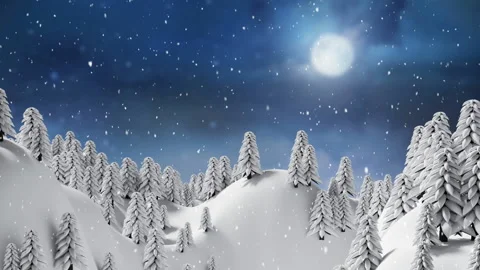 Digital animation of snow falling on win... | Stock Video | Pond5