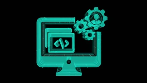 Digital Animation of Software Developmen... | Stock Video | Pond5