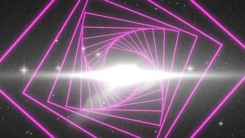 Digital animation of square shapes spinn... | Stock Video | Pond5