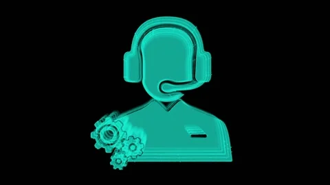 Digital Animation of Technical Support i... | Stock Video | Pond5
