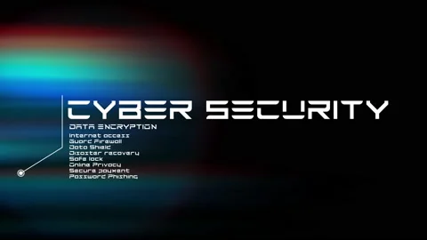 Digital animation with the text "Cyber s... | Stock Video | Pond5
