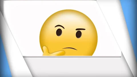 Digital animation of thinking face emoji... | Stock Video | Pond5