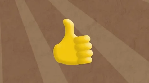 Digital animation of thumbs up icons aga... | Stock Video | Pond5