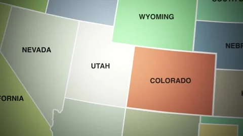 Digital animation of US map zooming in t... | Stock Video | Pond5