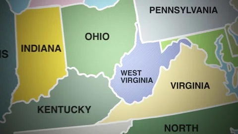 Digital animation of US map zooming in t... | Stock Video | Pond5
