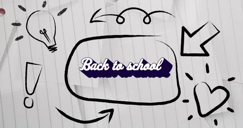 Digital animation of welcome back to sch... | Stock Video | Pond5