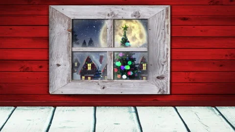 Digital animation of wooden window frame... | Stock Video | Pond5