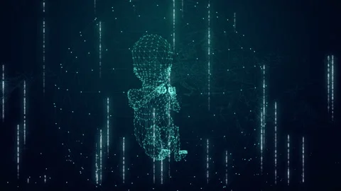 Digital Baby Cloning in a 3D animation | Stock Video | Pond5