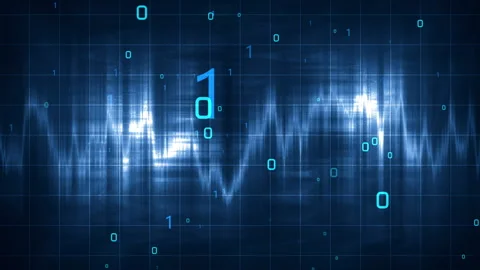 Digital background. Flying number animat... | Stock Video | Pond5