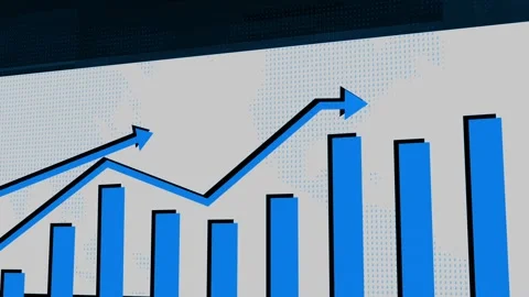 Digital bar graph and line chart showing... | Stock Video | Pond5