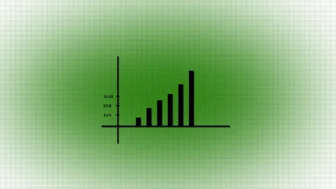 Digital bar graph animated on a colorful... | Stock Video | Pond5