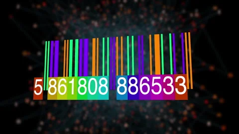 Digital Barcode Numbers Data Scanning In... | Stock Video | Pond5