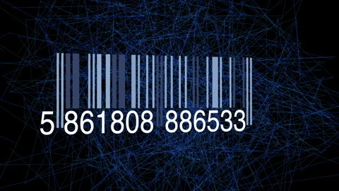 Digital Barcode Numbers Data Scanning In... | Stock Video | Pond5