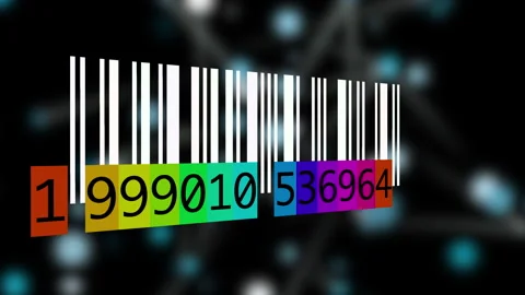 Digital Barcode Numbers Data Scanning In... | Stock Video | Pond5