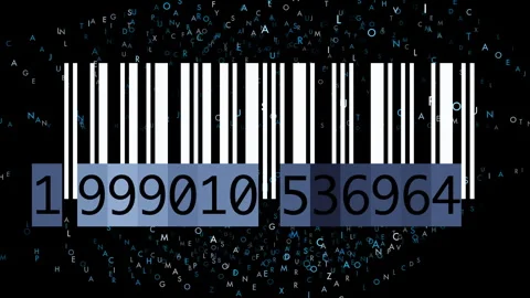Digital Barcode Numbers Data Scanning In... | Stock Video | Pond5