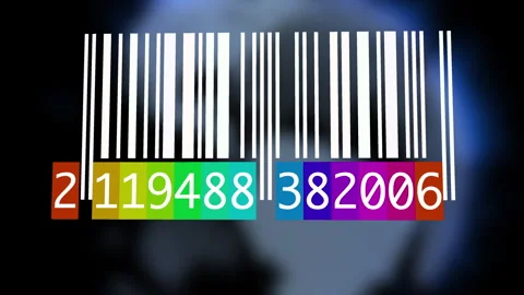 Digital Barcode Numbers Data Scanning In... | Stock Video | Pond5