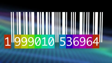 Digital Barcode Numbers Data Scanning In... | Stock Video | Pond5