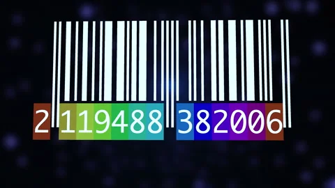 Digital Barcode Numbers Data Scanning In... | Stock Video | Pond5