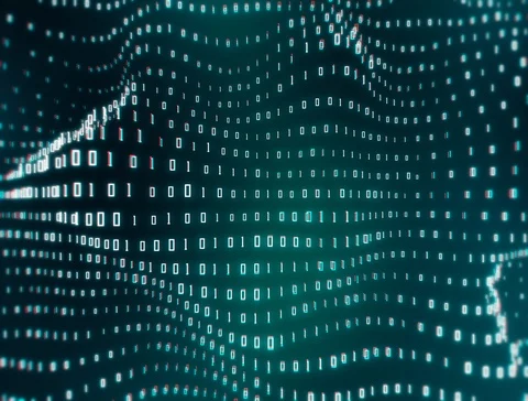 Digital binary code background loop - Fl... | Stock Video | Pond5