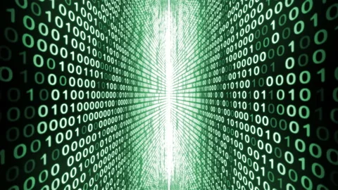 Digital binary code green walls animatio... | Stock Video | Pond5