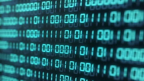 Digital binary code number on computer s... | Stock Video | Pond5