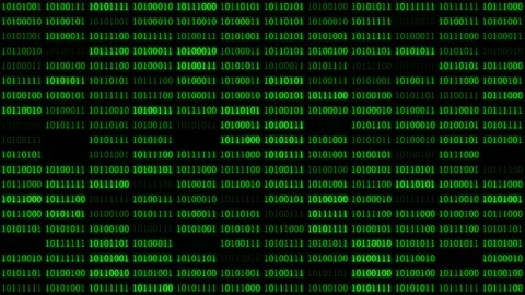 Digital binary code processing on screen... | Stock Video | Pond5