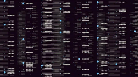 Digital binary code with random neon led... | Stock Video | Pond5