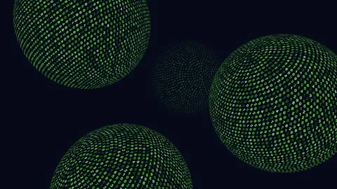 Digital binary code with random neon led... | Stock Video | Pond5