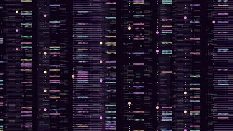Digital binary code with random neon led... | Stock Video | Pond5