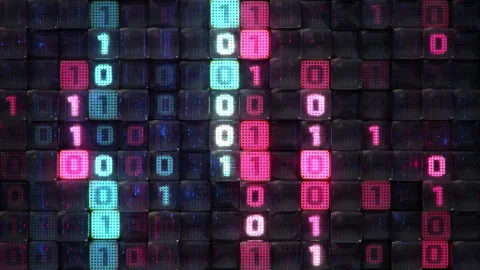 Digital binary code seamless loop 3D ren... | Stock Video | Pond5