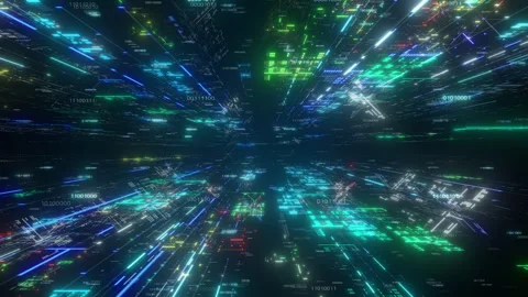 Digital binary code technology backgroun... | Stock Video | Pond5