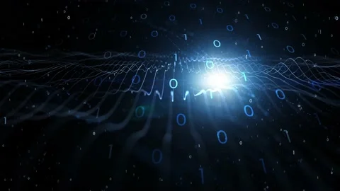Digital binary numbers technology animat... | Stock Video | Pond5