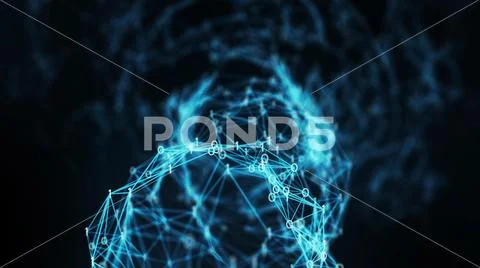 Digital binary plexus tunnel funnel background: Graphic #77535113