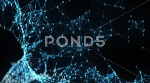 Digital binary plexus tunnel funnel background ~ Clip Art #77535203