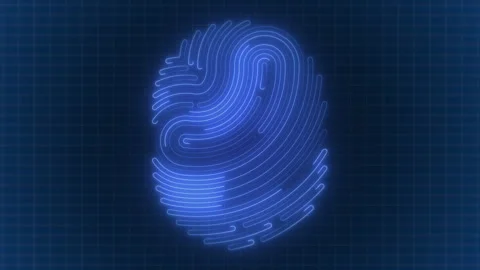 Digital Biometric Fingerprint Technology Stock Video Pond5
