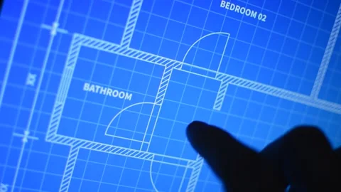 digital blueprint for architecture. arch... | Stock Video | Pond5