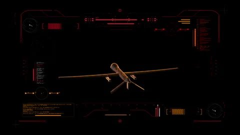 Digital Blueprint Scan of MQ-9 Reaper Dr... | Stock Video | Pond5