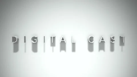 digital cast 3D title animation white te... | Stock Video | Pond5