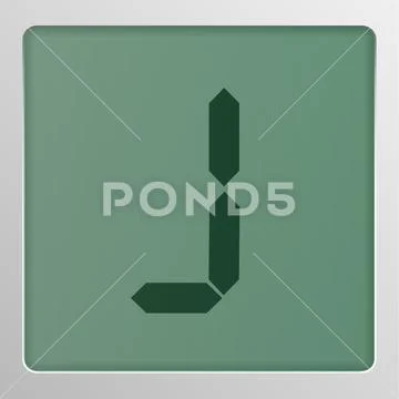 Digital character set typeface on a screen, vector illustration ...