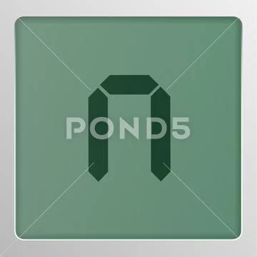 Digital character set typeface on a screen, vector illustration ...