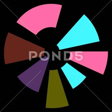 Digital circular clipart isolated on black background. Digital circular ...