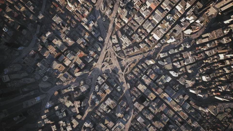 Digital City Bird Eye View Downtown Land... | Stock Video | Pond5