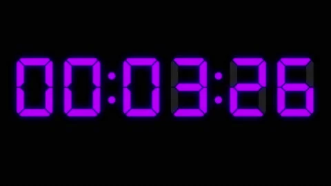 Digital clock 10 seconds count up stopwa... | Stock Video | Pond5