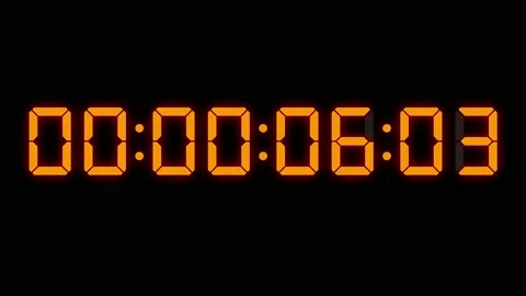 Digital clock 10 seconds countdown timer... | Stock Video | Pond5