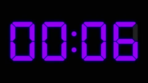 Digital clock 10 seconds countdown timer... | Stock Video | Pond5
