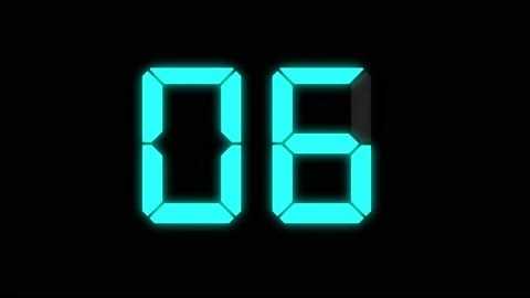 Digital clock 10 seconds countdown timer... | Stock Video | Pond5
