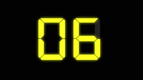Digital clock 10 seconds countdown timer... | Stock Video | Pond5