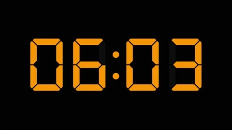 Digital clock 10 seconds countdown timer... | Stock Video | Pond5