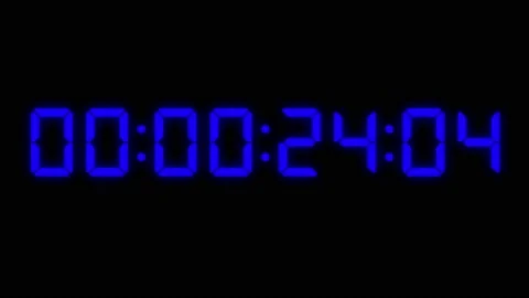 Digital clock 30 seconds countdown timer... | Stock Video | Pond5
