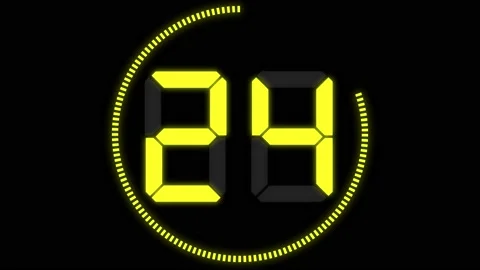 Digital clock 30 seconds countdown timer... | Stock Video | Pond5
